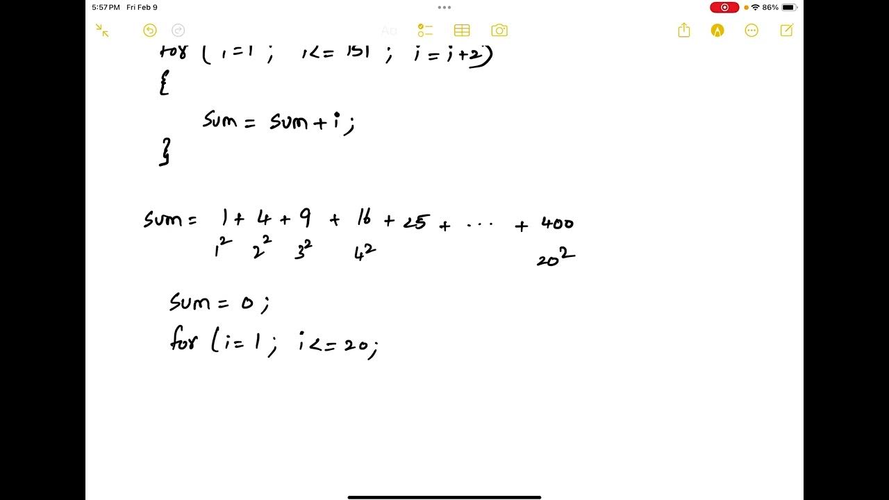 62. Example - Sum of Numbers - YouTube