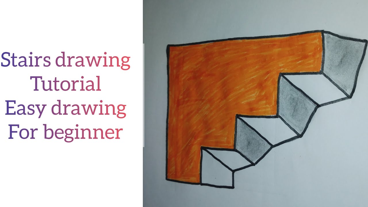 stairs drawing tutorial /easy drawing /siri drawing - YouTube