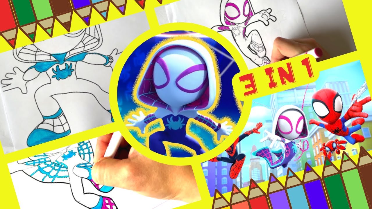 Spidey and his Amazing Friends Ghost Spider Compilation 3 in 1 - YouTube