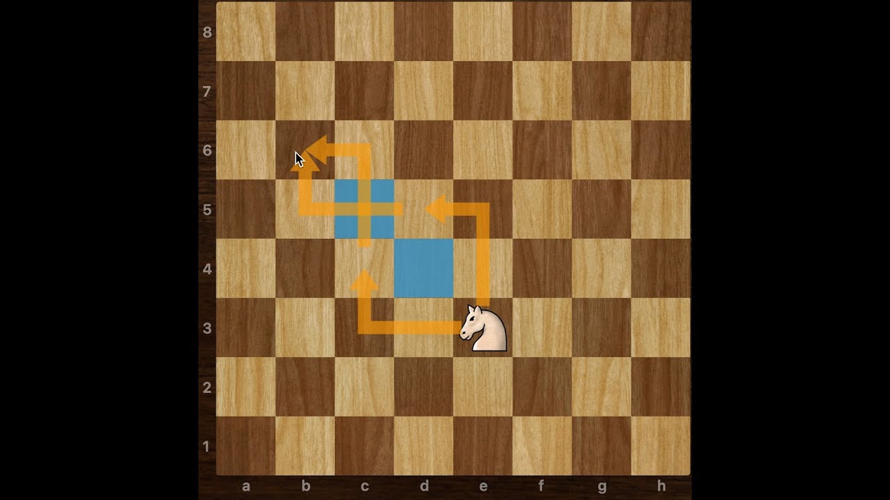 Easy Knight Diagonal Move In Two Memorization Technique - YouTube