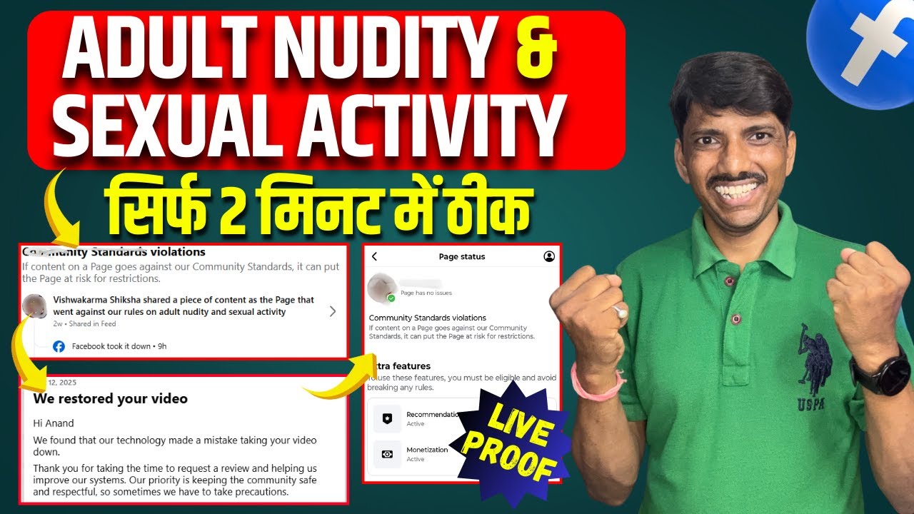 Facebook Adult Nudity and Sexual Activity Violation | Facebook ...