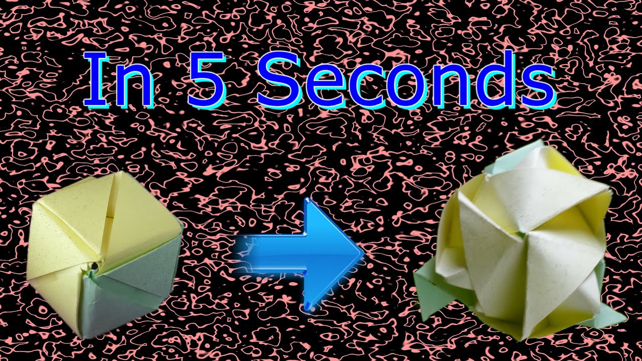 Origami Magic Rose Cube - YouTube