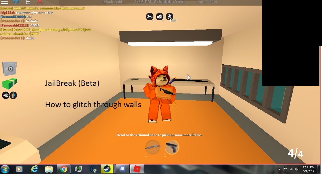 How to glitch through walls on JailBreak (PATCHED!) - YouTube