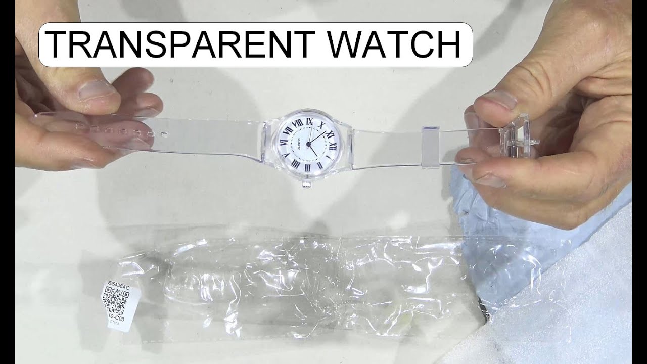 UNBOXING TRANSPARENT SILICONE WOMEN WRIST WATCH - YouTube