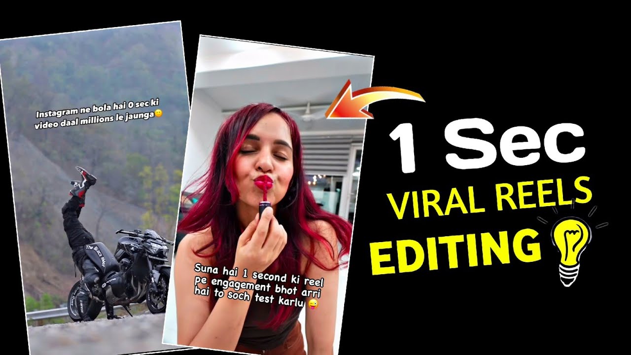 How To Make 1 Second Viral Reel Video | 1 second reel viral kaise kare ...