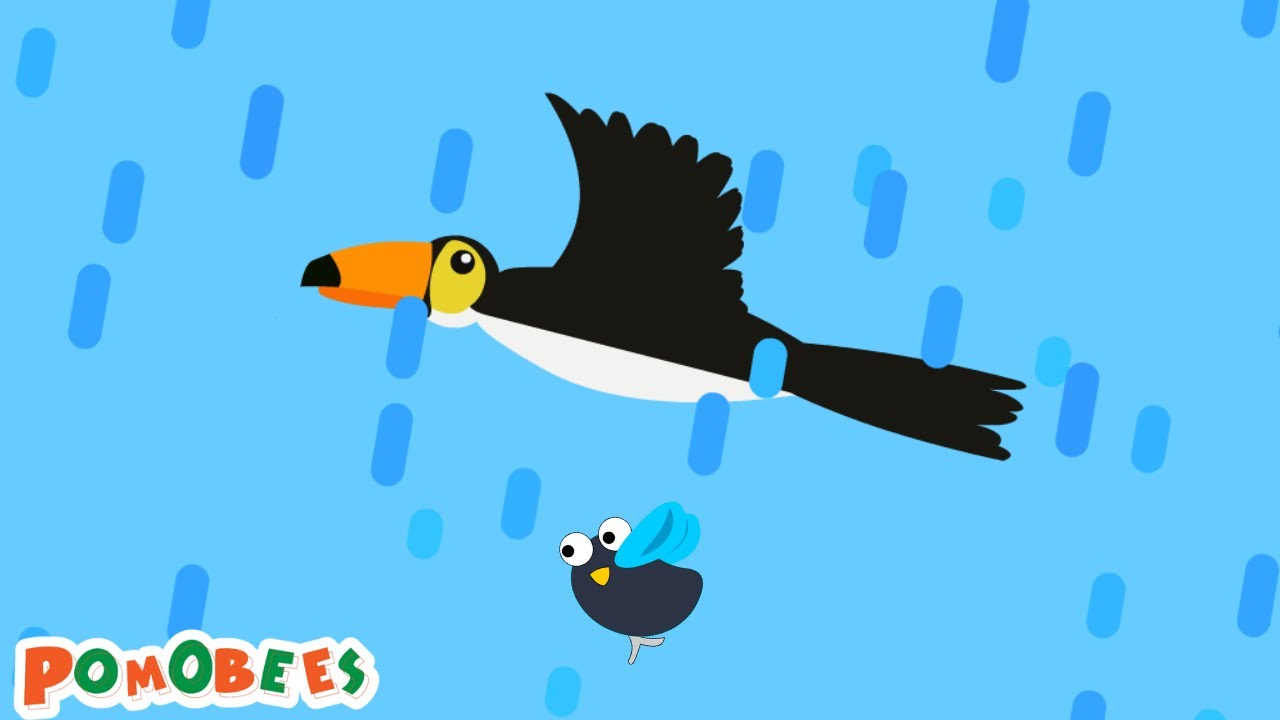 Pomo the baby bird learns to Fly | Pomobees | Cartoon | Fun | Kids ...