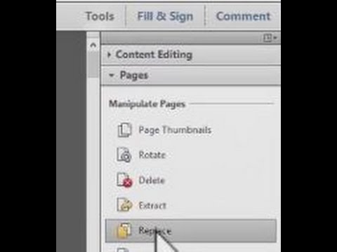 Adobe Acrobat Pro Pages Panel - Part 3 of 8, Replace Command - YouTube