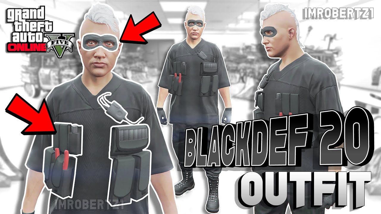 GTA 5 Online Black Outfit Tutorial BLACK-DEF 20 GTA 5 Clothing Glitches ...