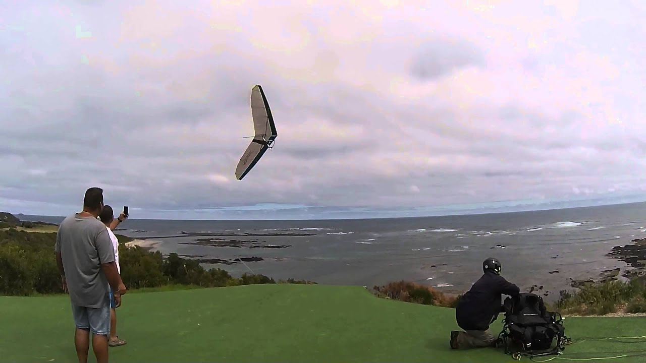 160124 Hangliding Paragliding Flinders golf course Victoria Australia ...