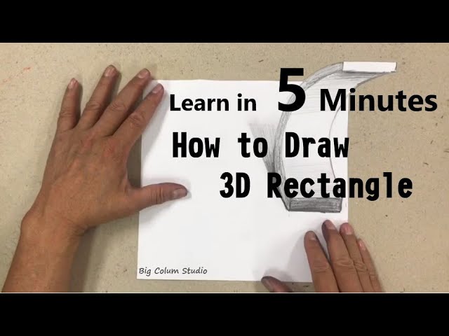 Rectangle Drawing 3d With Pencil