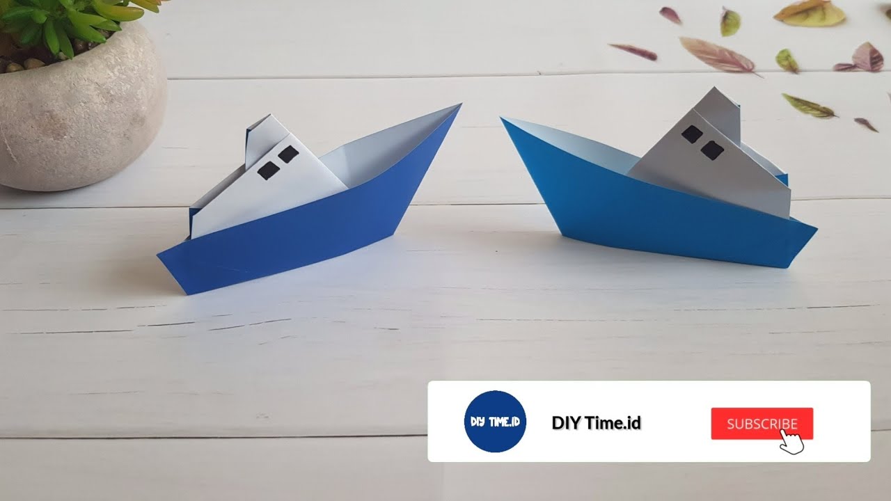 Easy Origami Boat part 1 Tutorial Step by Step - YouTube