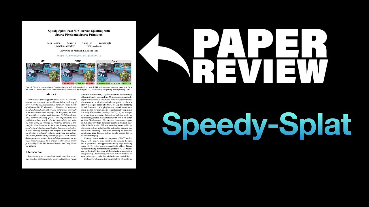 Speedy-Splat: Fast 3D Gaussian Splatting with Sparse Pixels and Sparse ...