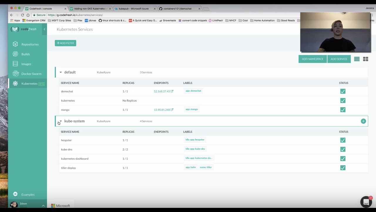 Demochat To Kubernetes On Azure Using Codefresh Youtube