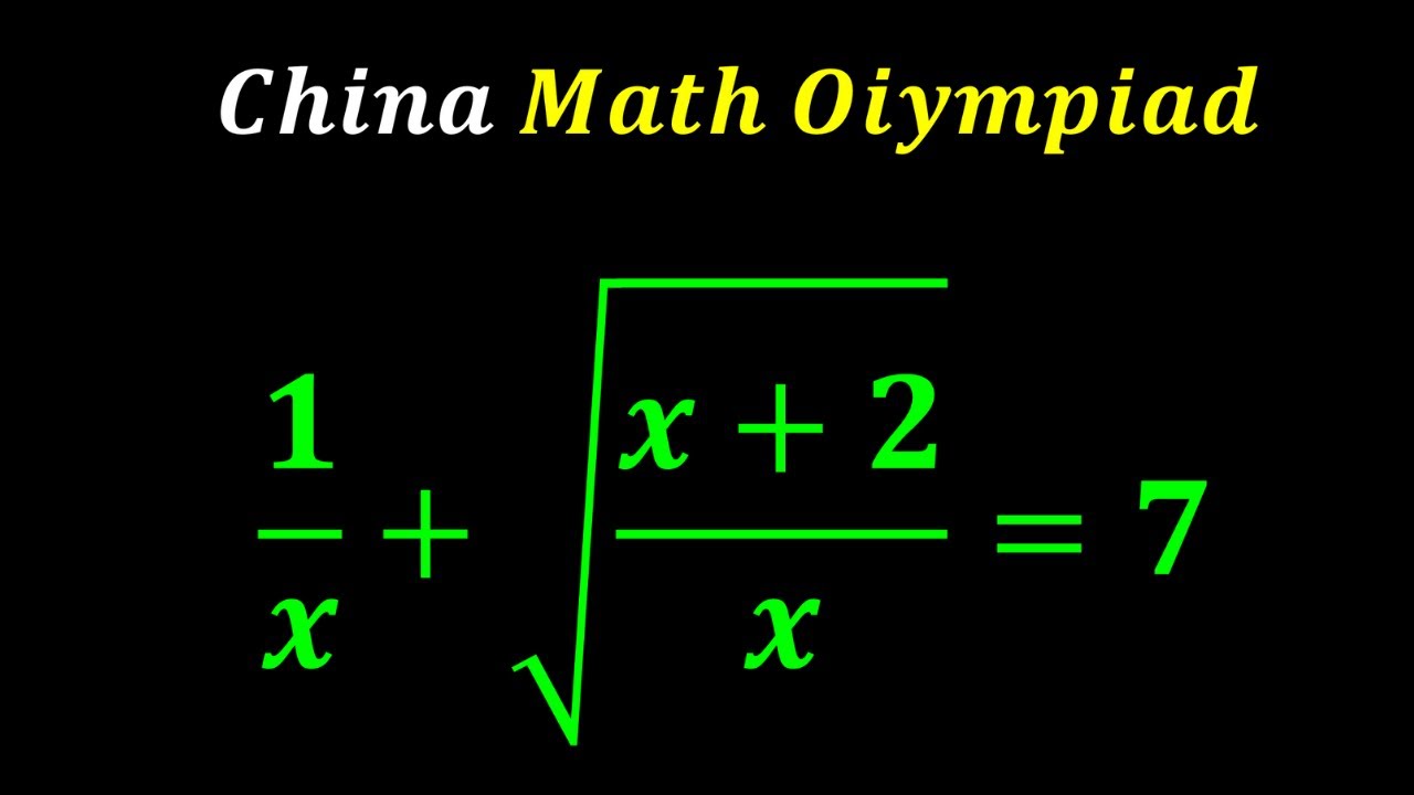 China | Math Olympiad | Can you solve this? - YouTube