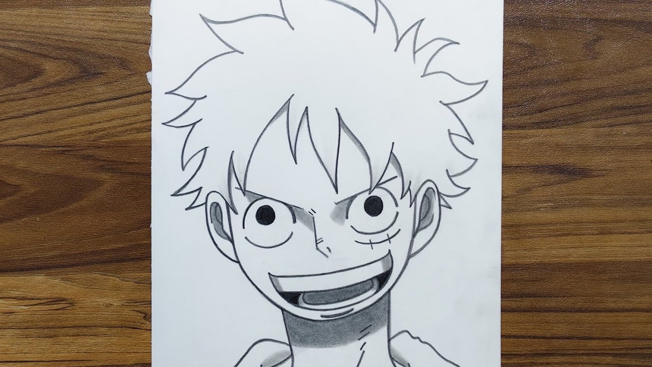 How to draw Luffy Step by step | Easy One piece drawing tutorial | For ...
