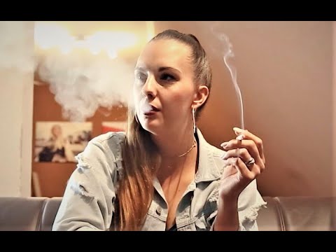 Pretty Cute German Girl Smoking on Couch!! - YouTube