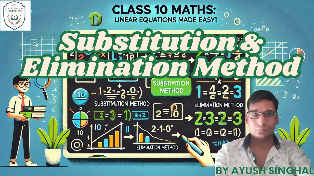 Linear Equation Substitution Method Elimination Method Class-10 # ...