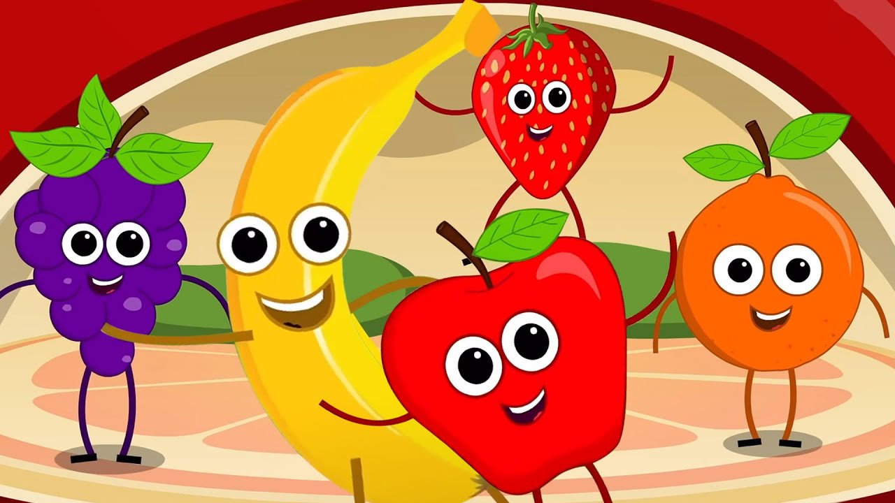 Five Little Fruits, Nursery Rhyme And Cartoon Video For Children - YouTube