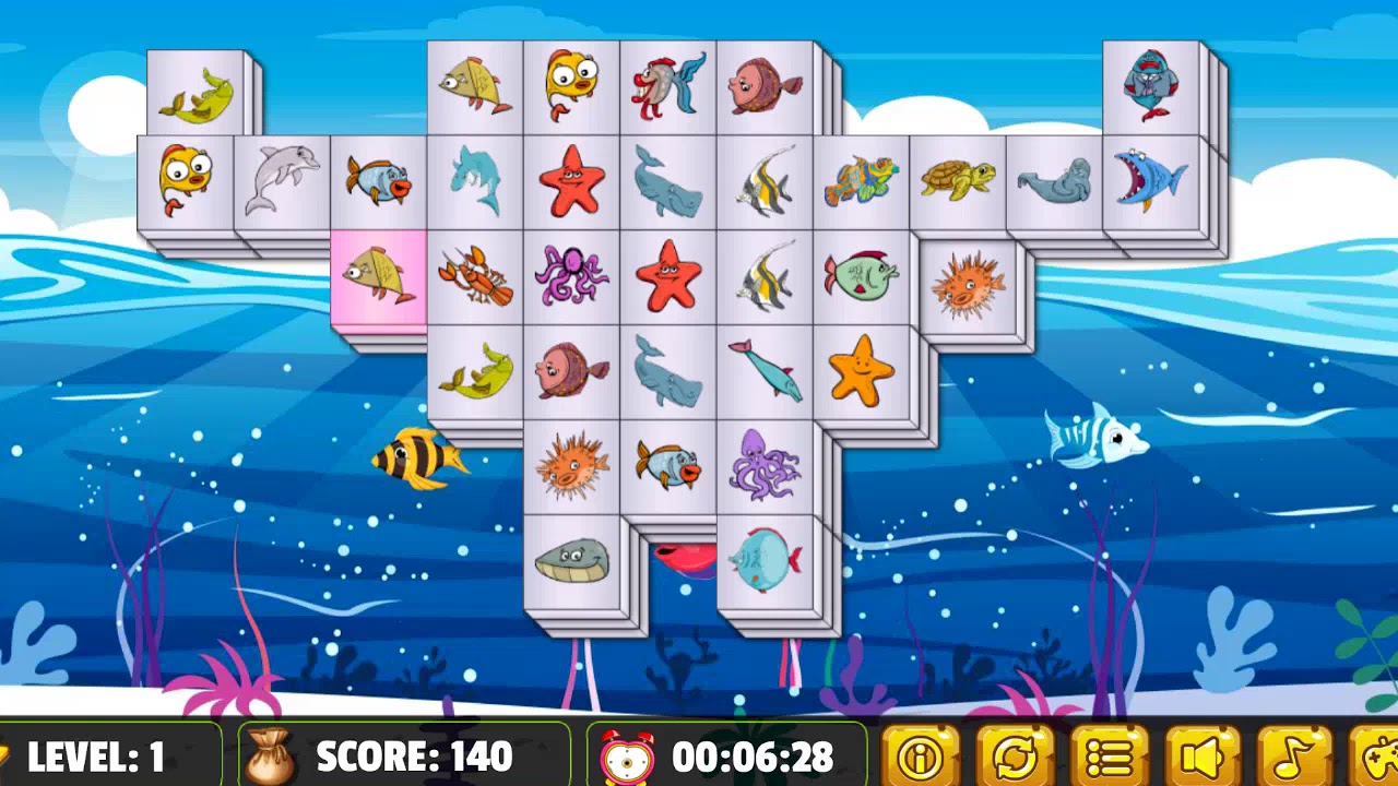 Sea Life Mahjong kizi10 - YouTube