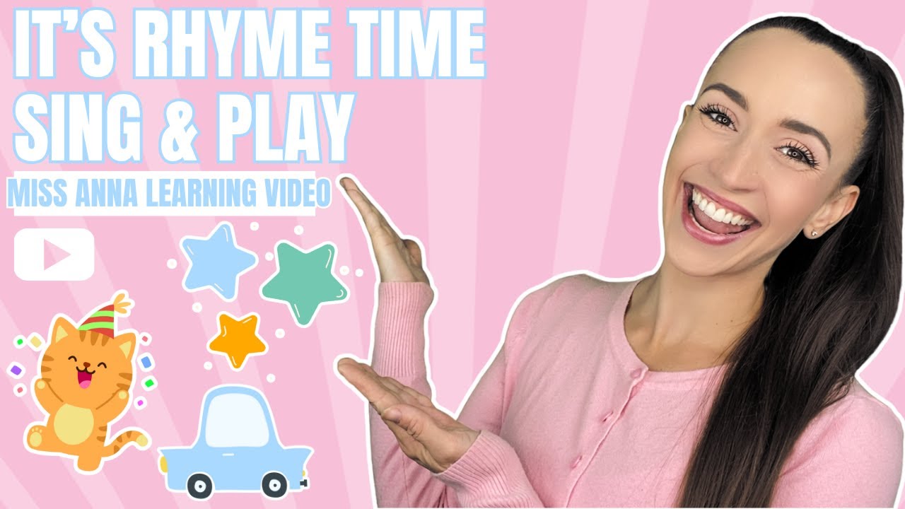 Let's Learn Rhyming Words!🐱🎩- Toddler & Preschool Learning Video - Fun ...