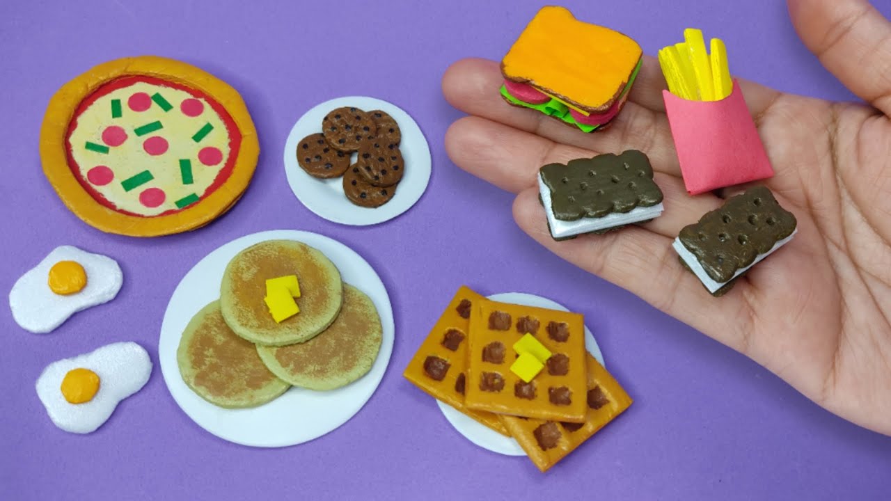 8 DIY♻️Miniature food with styrofoam | how to make miniature fake food ...