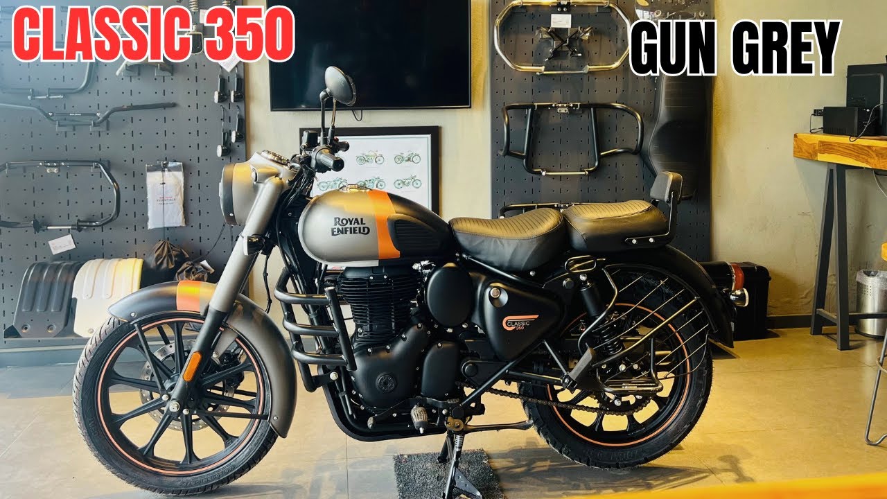 2024 New RE Classic 350 Gun Grey Color Detailed Review - YouTube