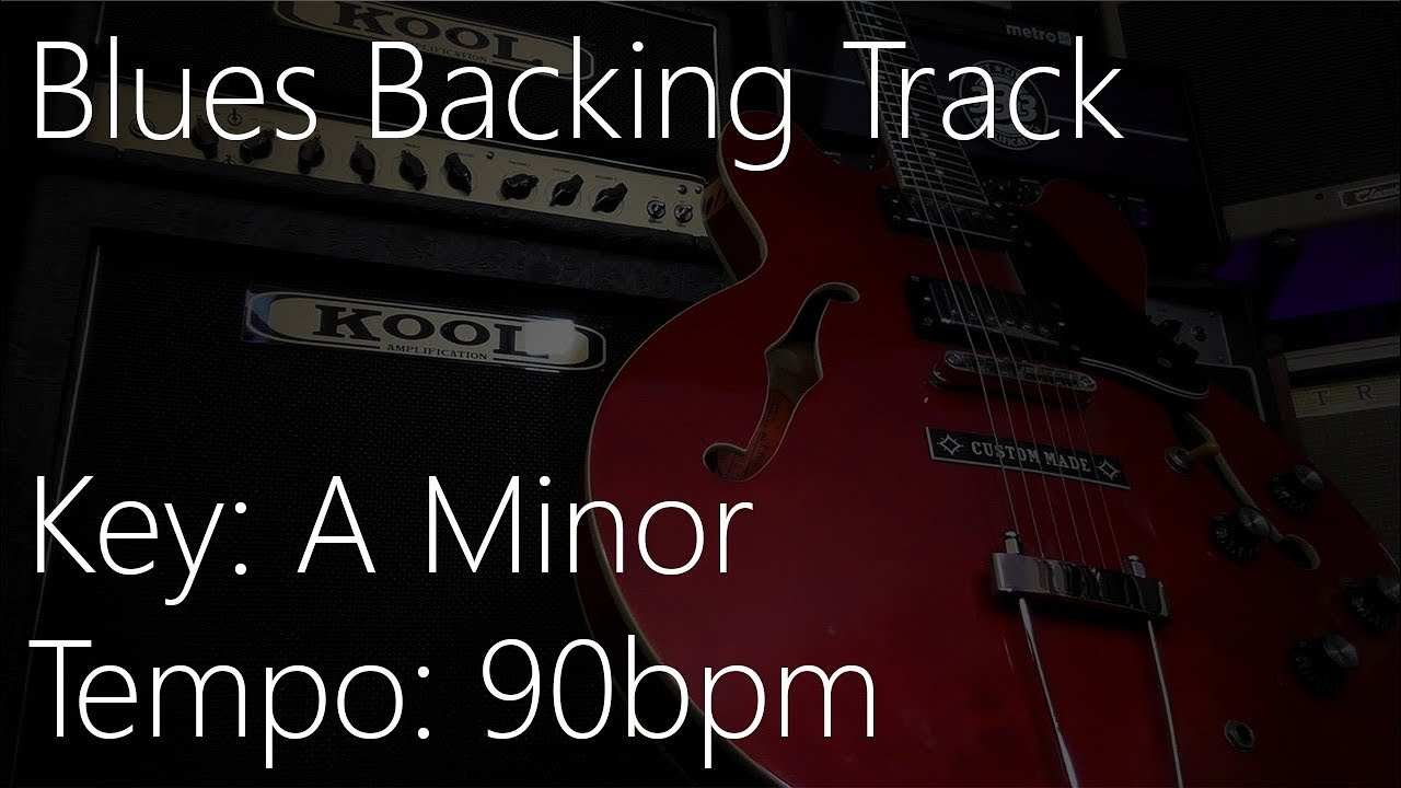 A Minor Blues Backing Track - 90bpm - YouTube