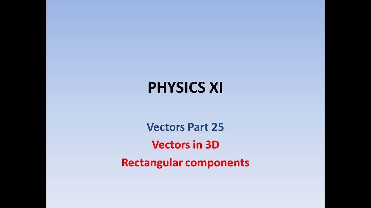 Vector components in 3D - YouTube