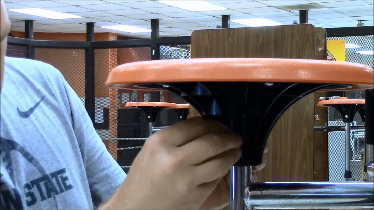 School Fix Universal Cone Style Cafeteria Stool Cap Installation - YouTube