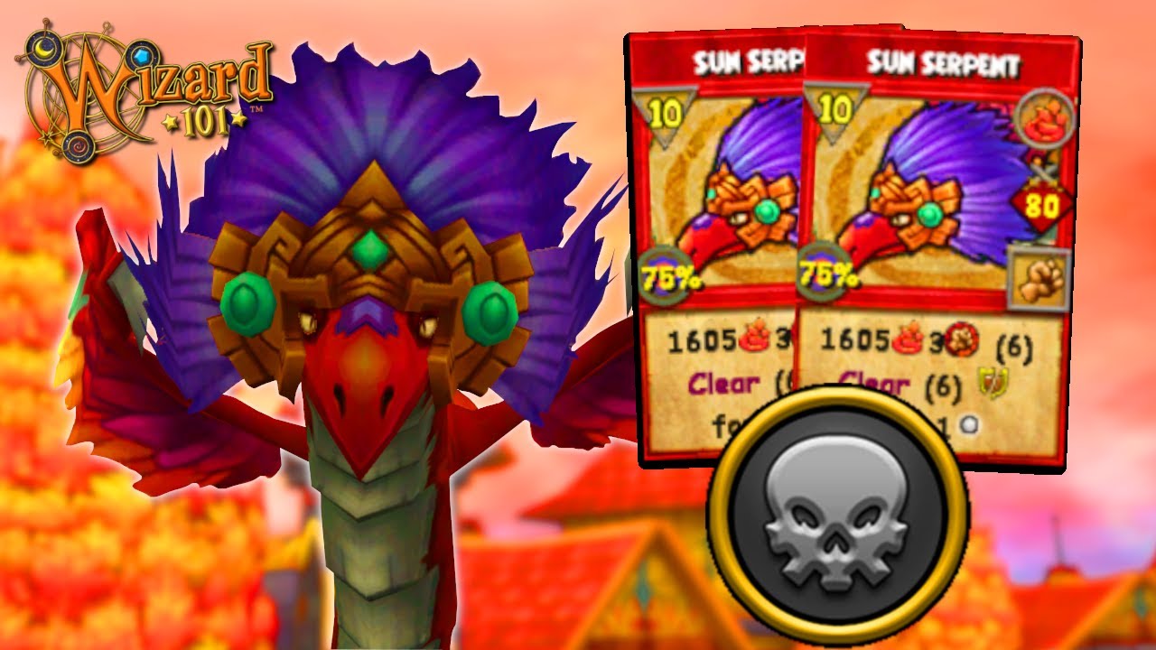 Wizard101 Level 170 Death PvP: I USED FOUR SUN SERPENTS ON A DEATH ...