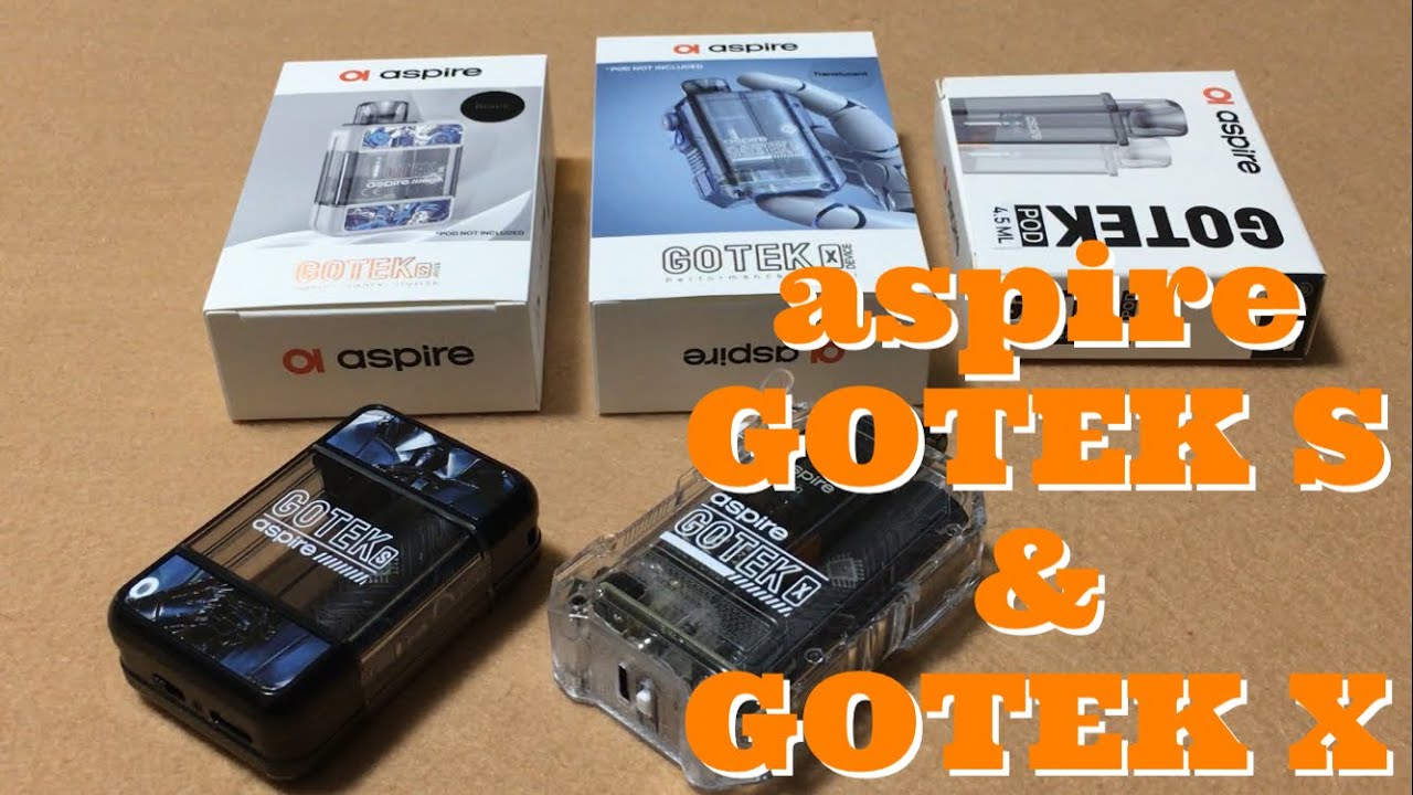 aspire GOTEK S & GOTEK X【開封レビュー】ポッド容量4.5ml！！ - YouTube