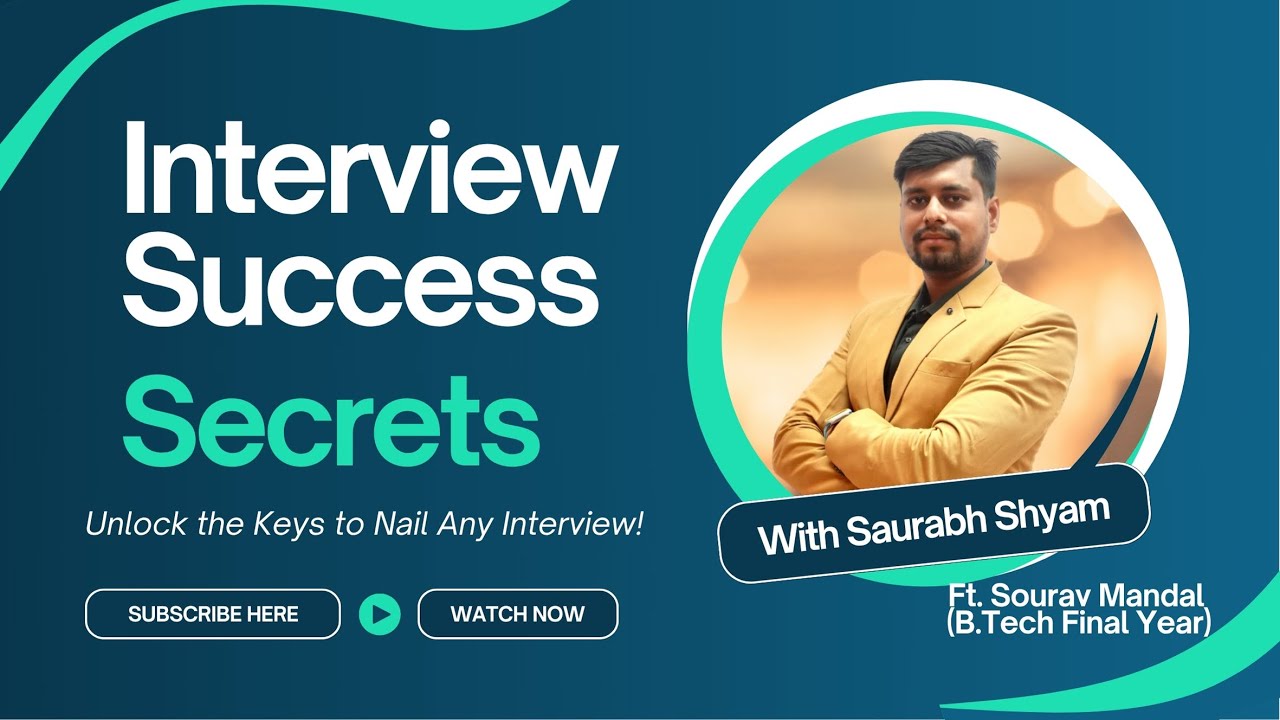 Mock Interview Challenge for Freshers | With Final Year B.Tech Student Sourav Mandal - YouTube