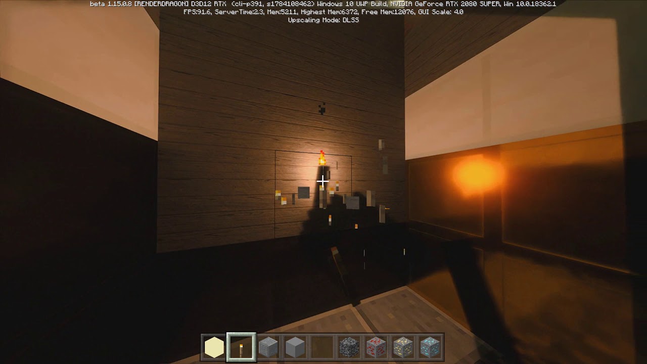My Minecraft RTX demo. gold blocks, torch, ores, and glowstone - YouTube