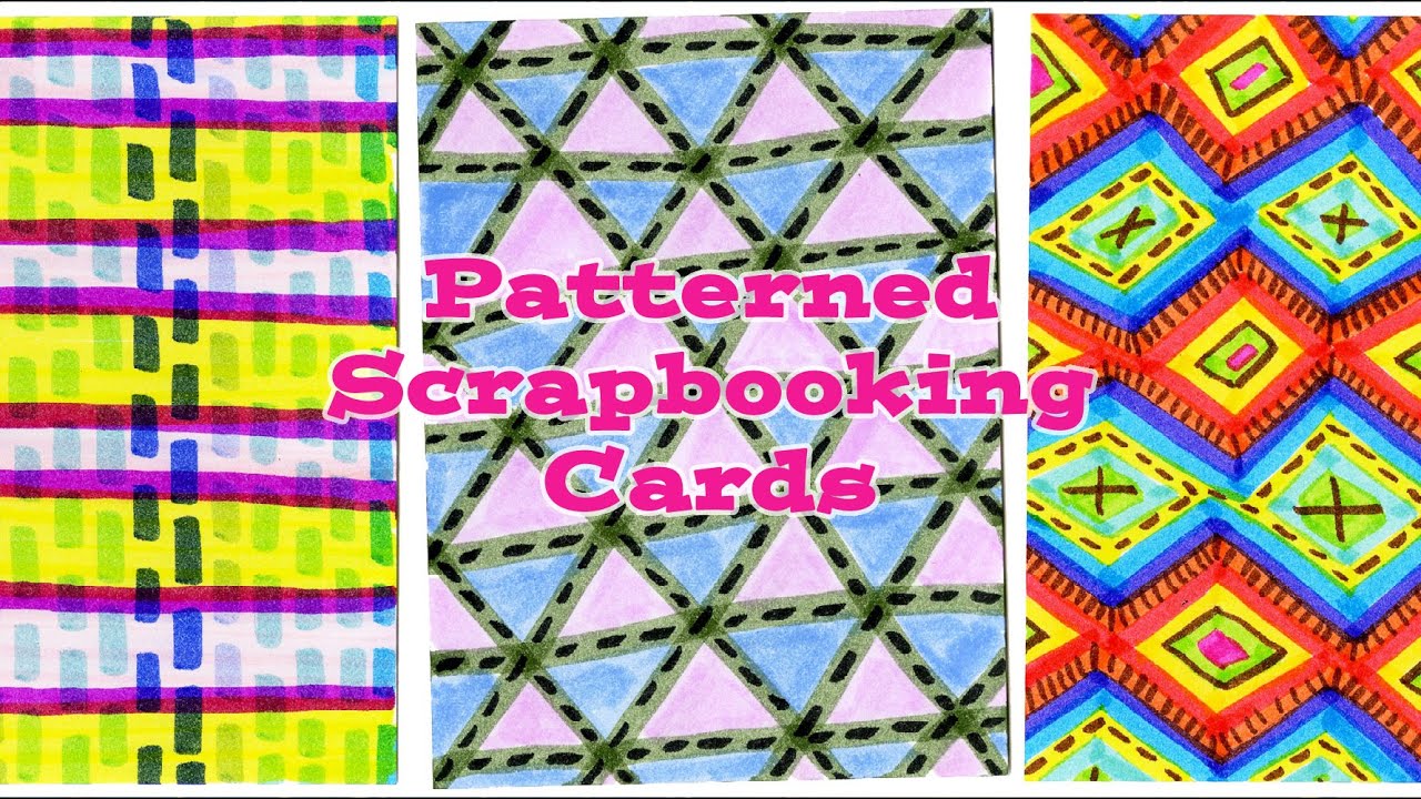 Colorful Patterned Pocket Scrapbooking Cards - Easy Tutorial - YouTube