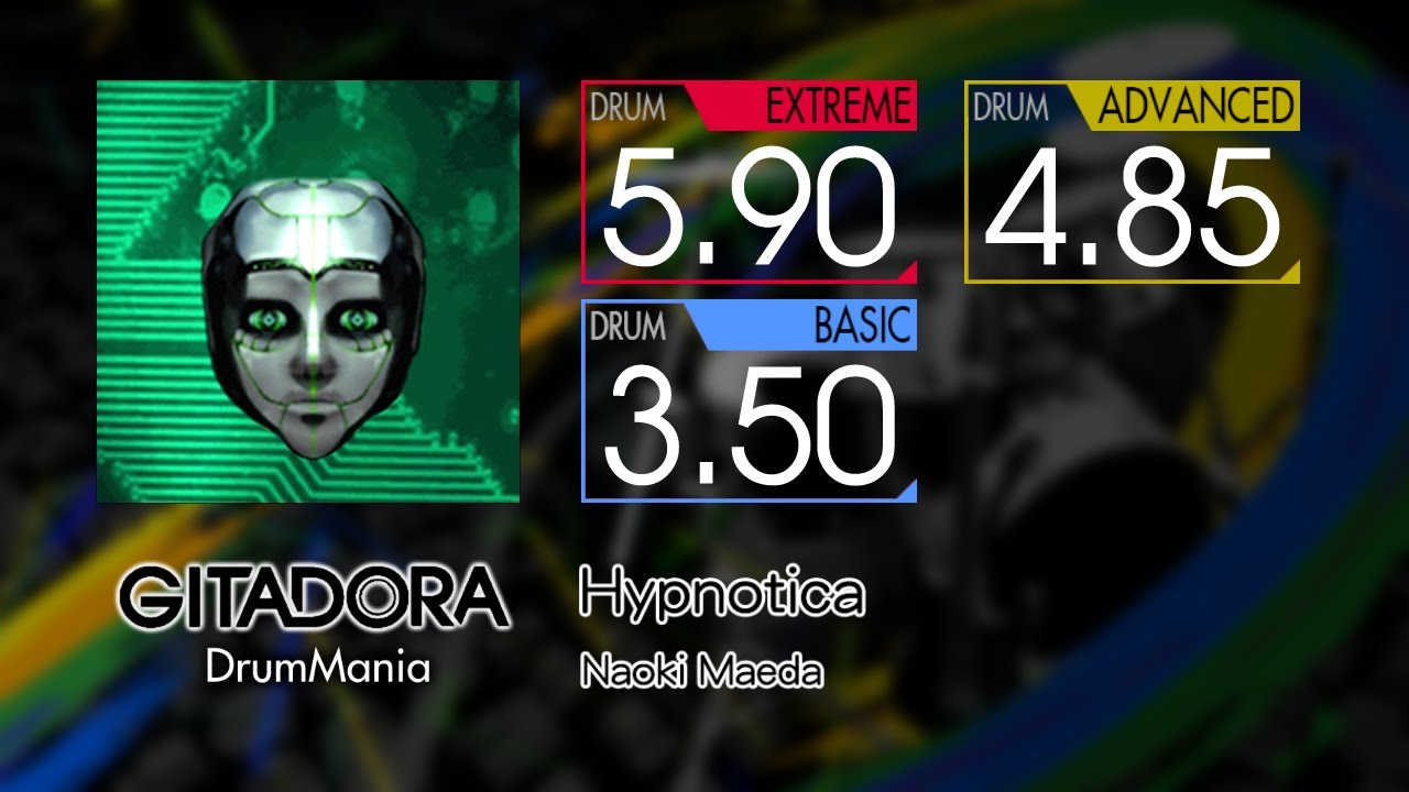 【GITADORA】 Hypnotica (EXTREME ~ BASIC) Drum - YouTube