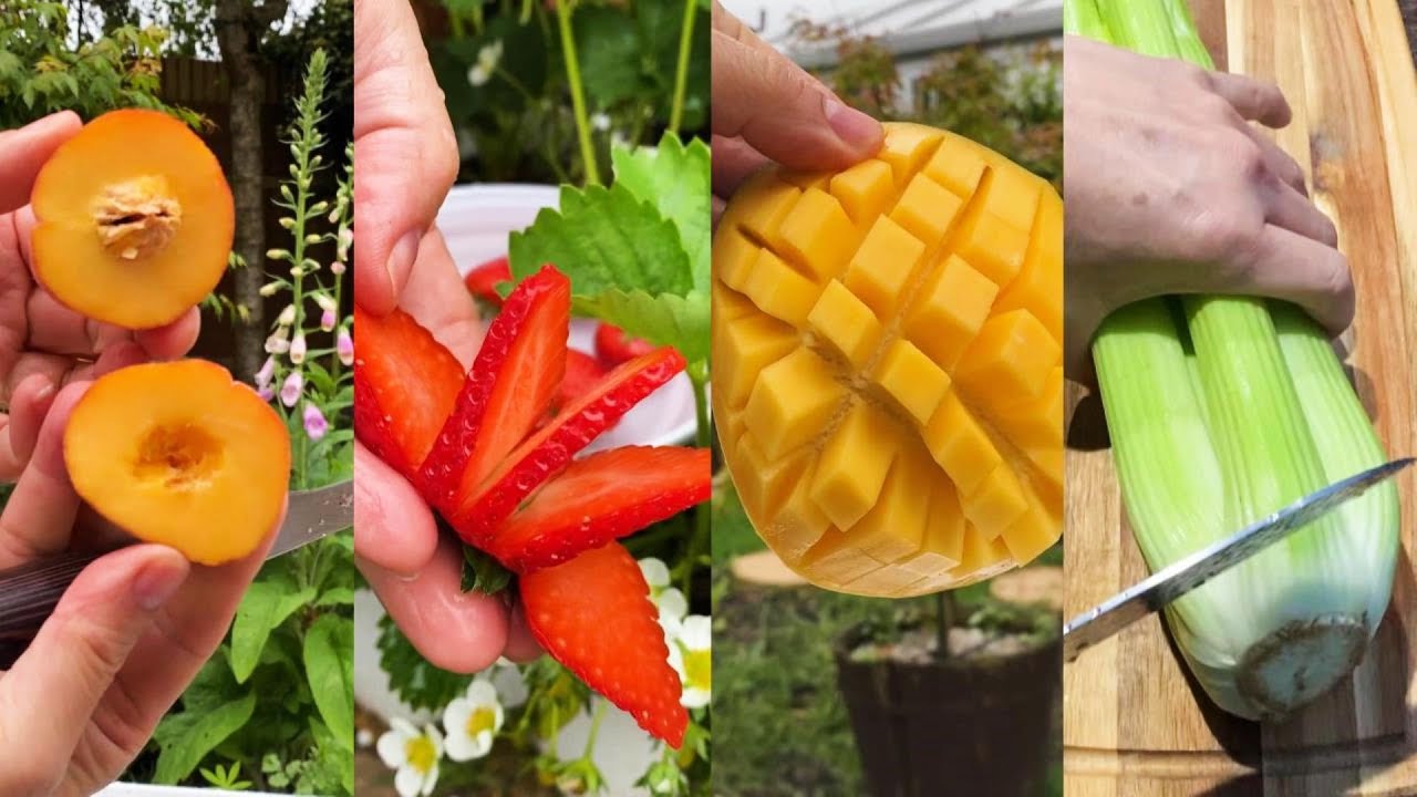 Fresh Ninja Fruit & Vegetable Cutting | Oddly Satisfying Fruit Ninja ...