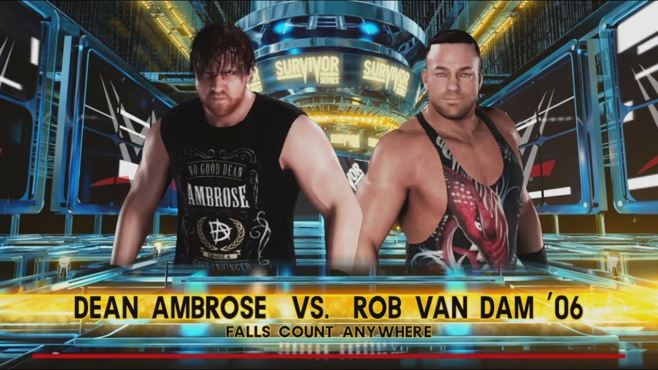 Dean Ambrose vs. Rob Van Dam -Fall Count AnyWhere Match- 2018-WWE-2K18 ...
