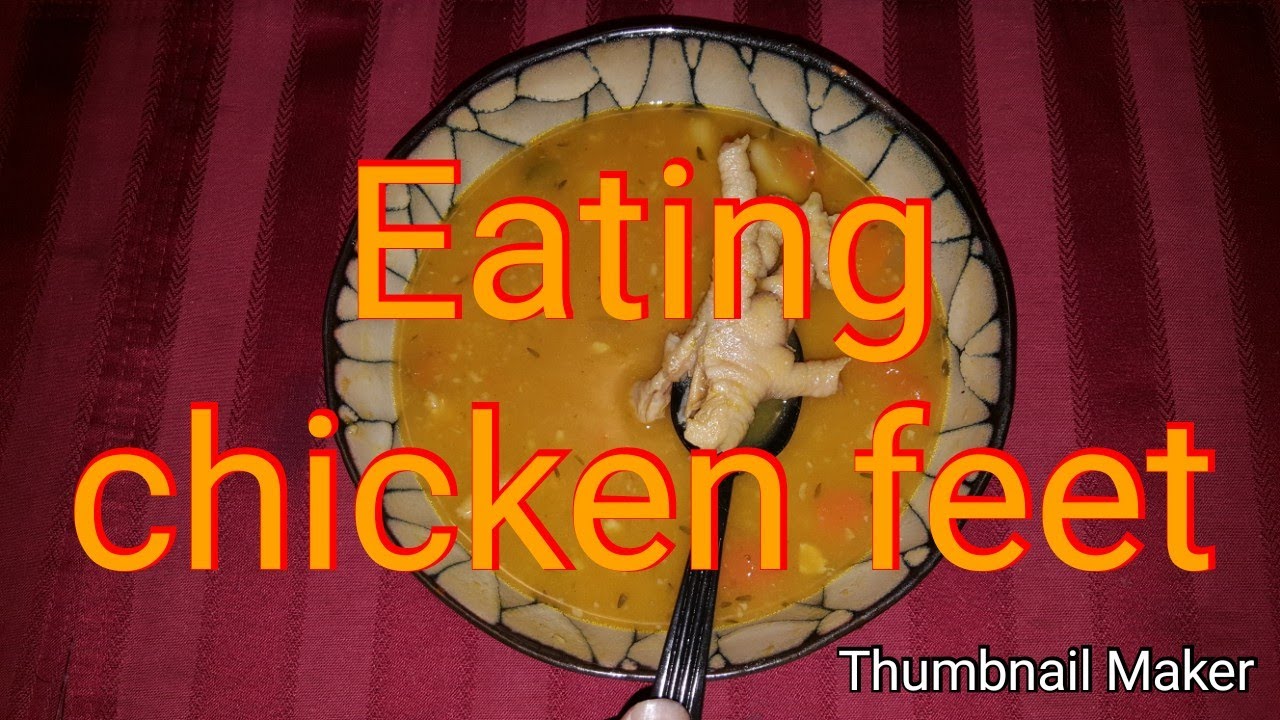 Eating Chicken feet for the first time. - YouTube