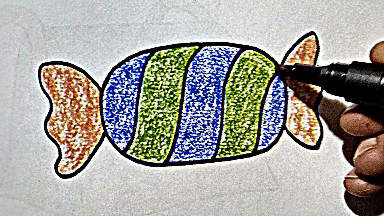 Toffee ||draw Toffee ||How to draw Toffee easy and Colour it - YouTube