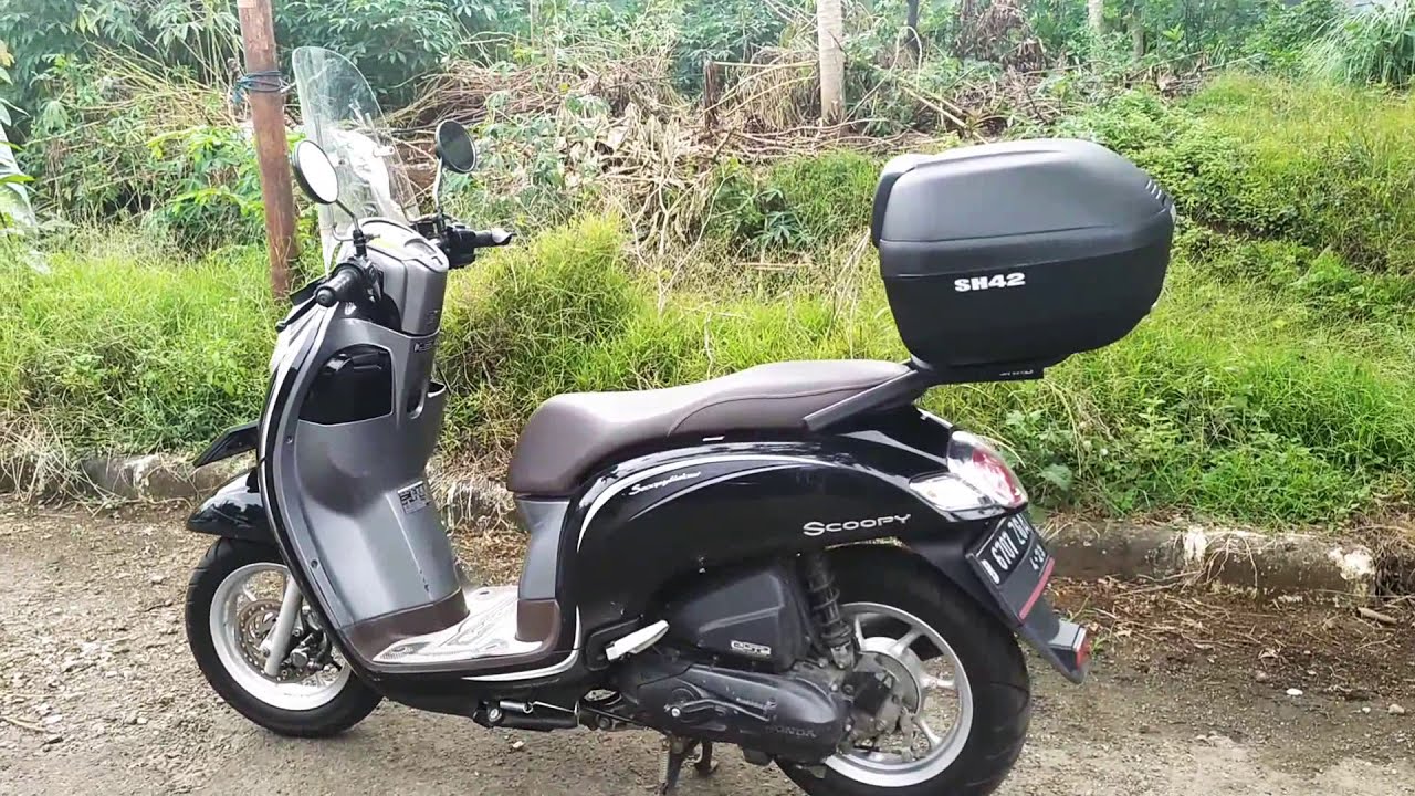 BOX SHAD SH42 untuk motor Honda Scoopy 2018 - YouTube