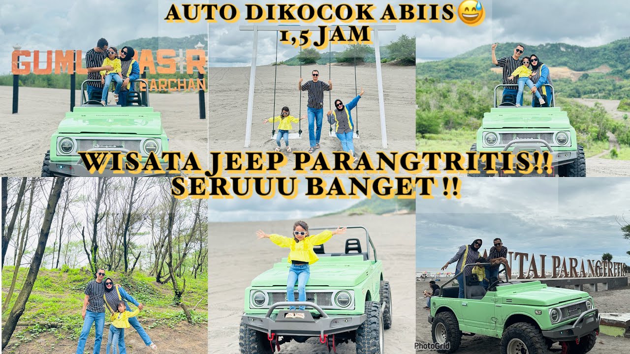 DAY 4 WISATA JEEP PANTAI PARANGTRITIS, SERUUU BANGEEET!!! 🏖️🌊 # ...