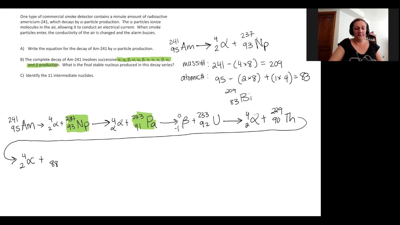 Chem 163 Lecture 21.5 Example: Decay Series - YouTube