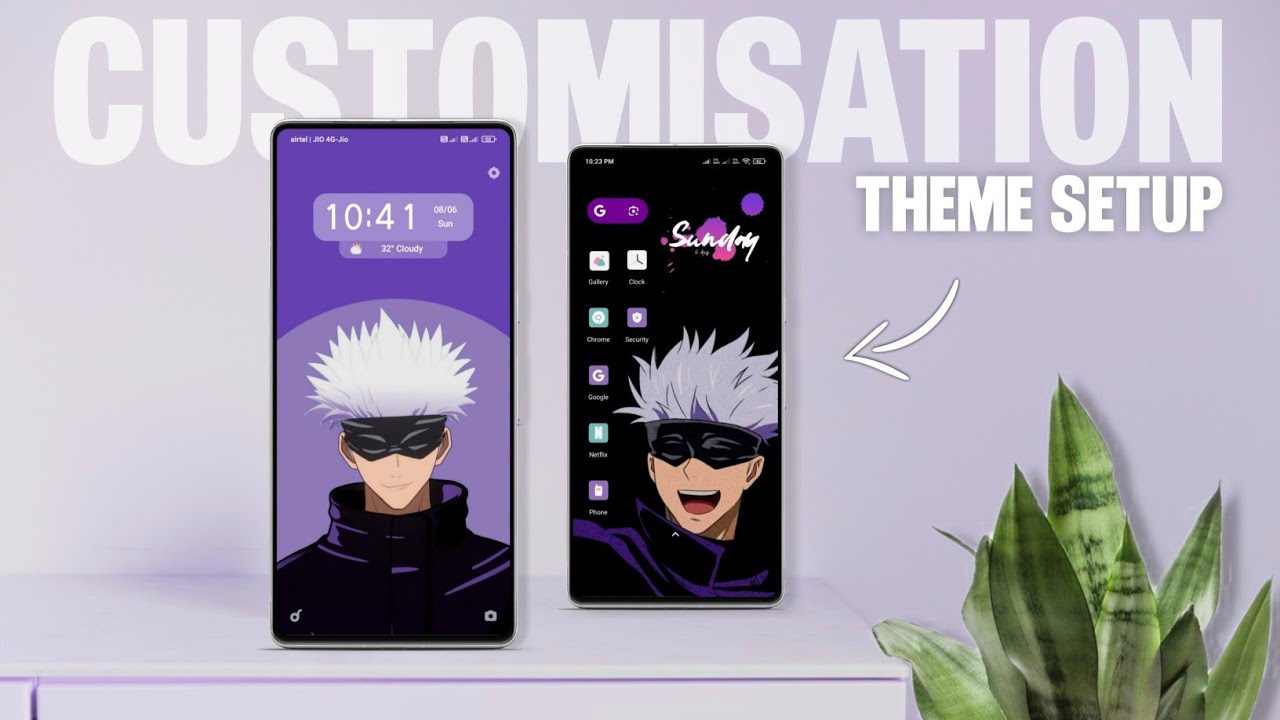 Gojo Anime home screen setup for miui users || Theme xiaomi/poco/redmi ...