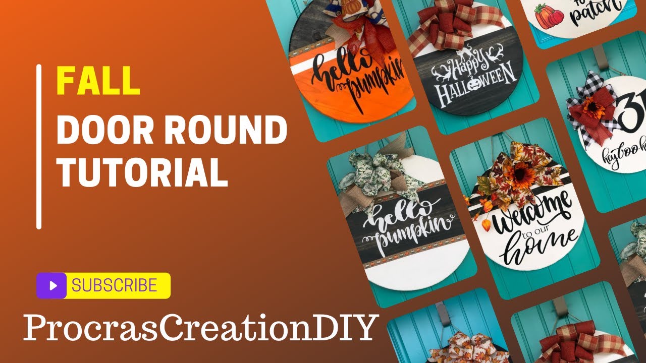 How to Make Your Own Fall Wood Round Wreath with Cricut - YouTube