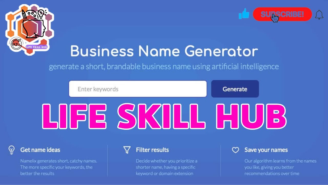 How To Generate World Class Company Name | Generate Brand Name With ...