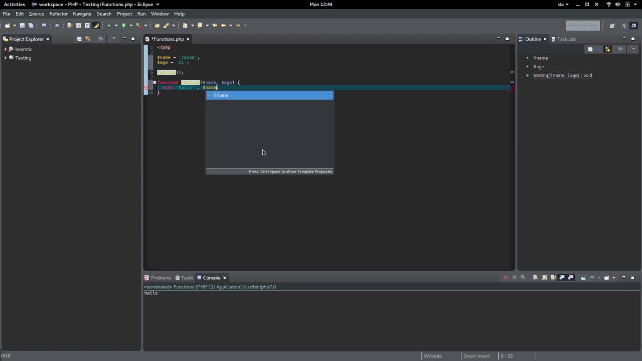 Functions And Arguments In Php Youtube