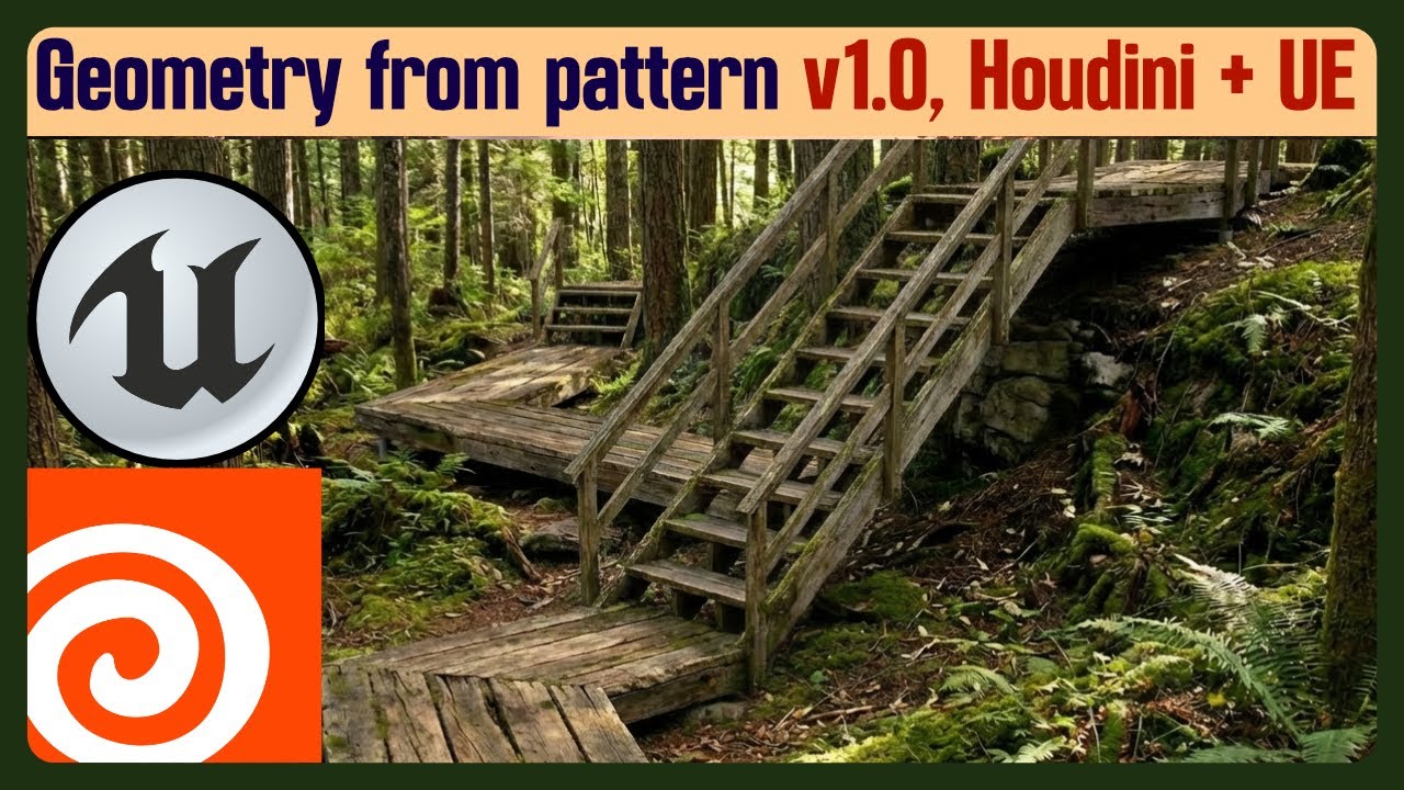 Geometry from pattern HDA v1.0 Houdini 21.0 + Unreal Engine - YouTube