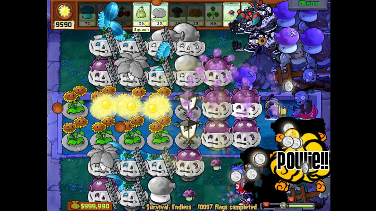 Plants vs. Zombies Survival Fog Endless Cobless (Doom Shroom Power 6 ...