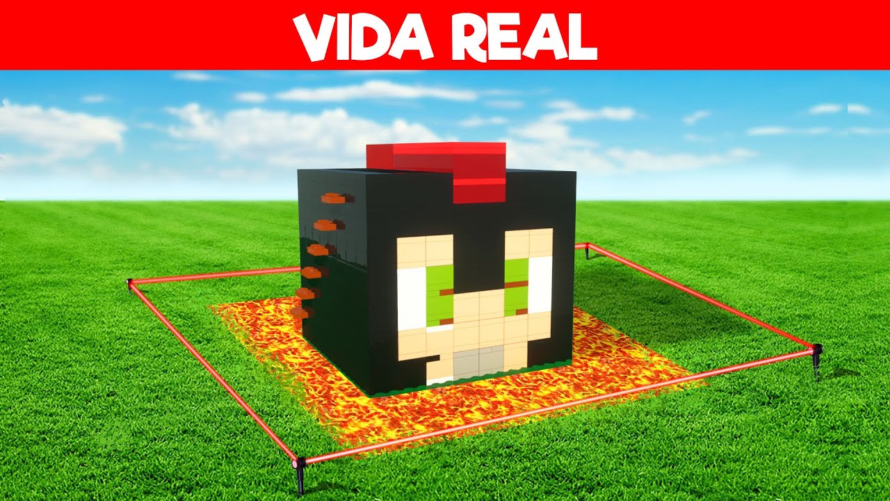 CONSTRUYO LA BASE SEGURA de INVICTOR en LA VIDA REAL 😱 Minecraft Vida ...