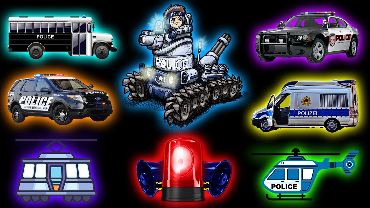 🚨Police Vehicles🚨 "Siren, Alarm, Horn" Sound Variations |Mega ...